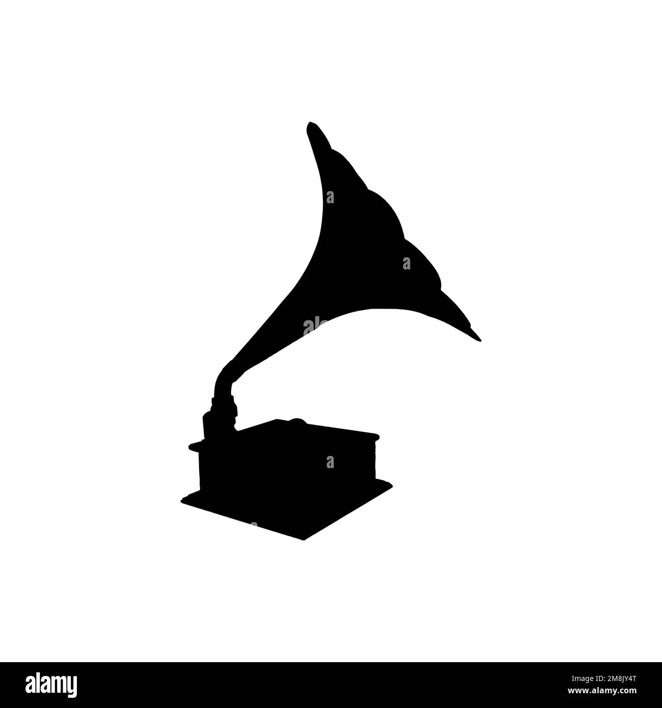 Gramophone icon. Simple style retro music festival poster background ...