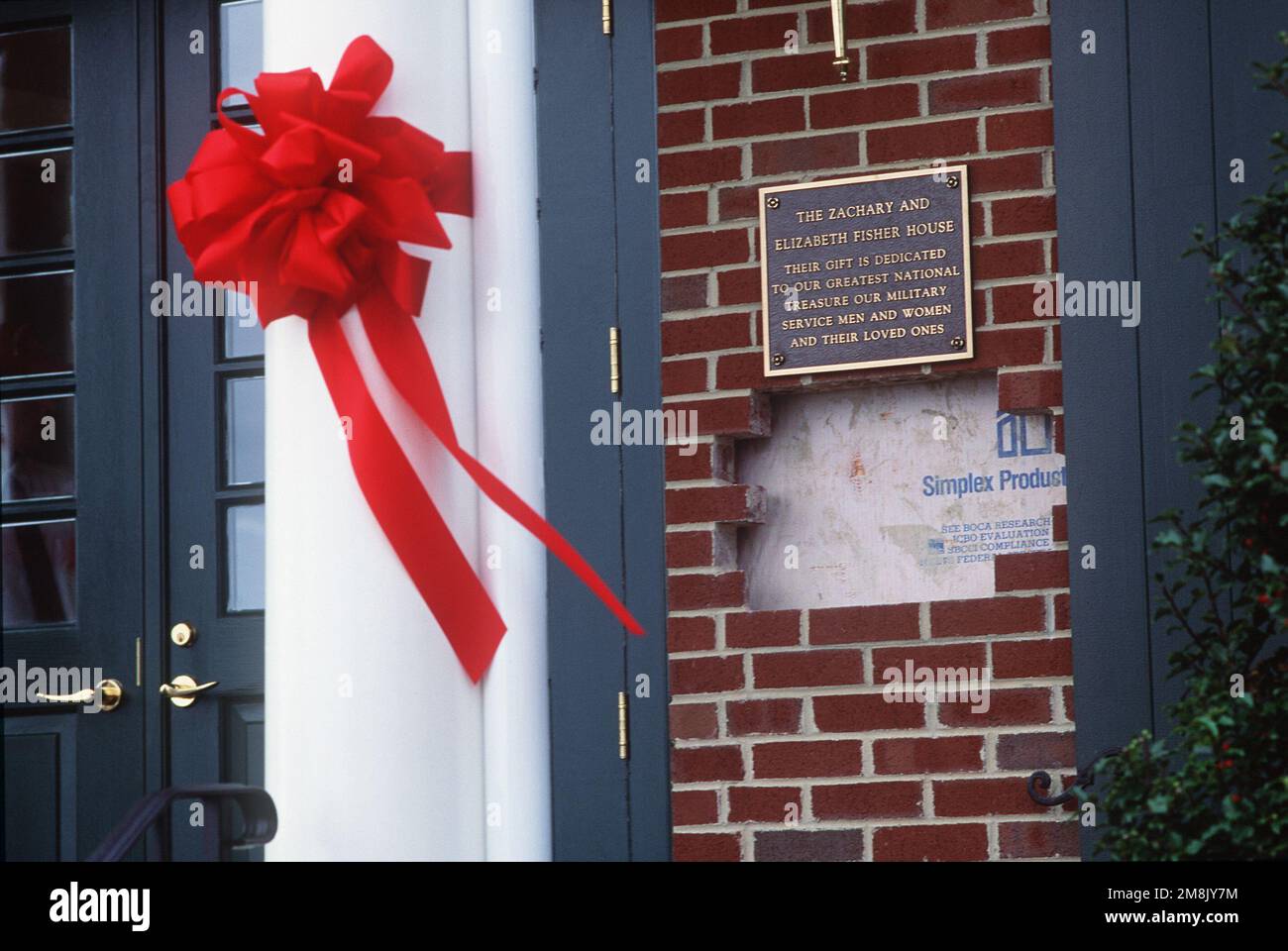 A void of bricks to the newly constructed Fisher House remain for Mr ...