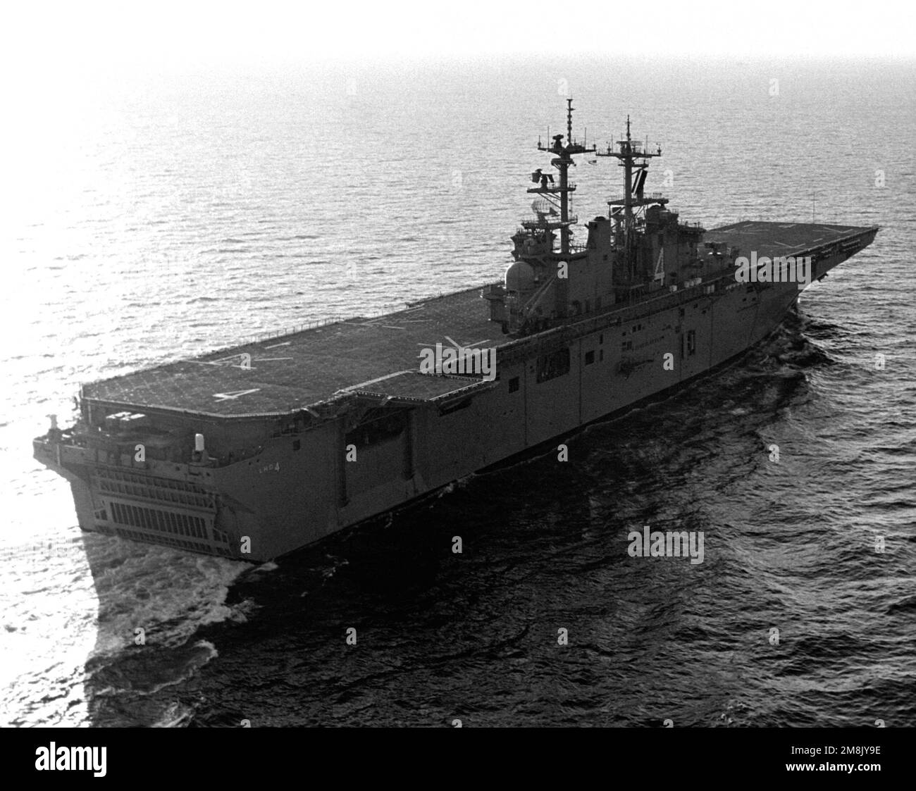 An aerial starboard quarter (135 degrees off centerline) view of the ...
