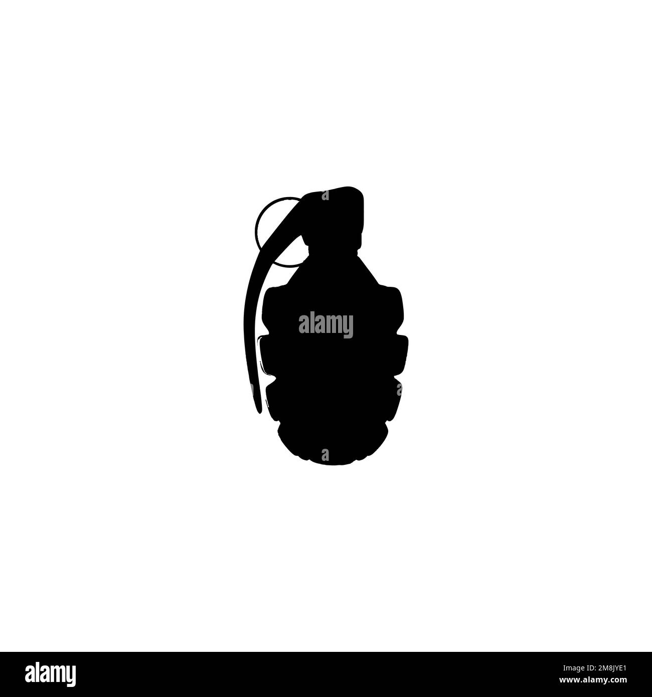 Hand grenade icon. Simple style no war poster background symbol. Hand grenade brand logo design ...