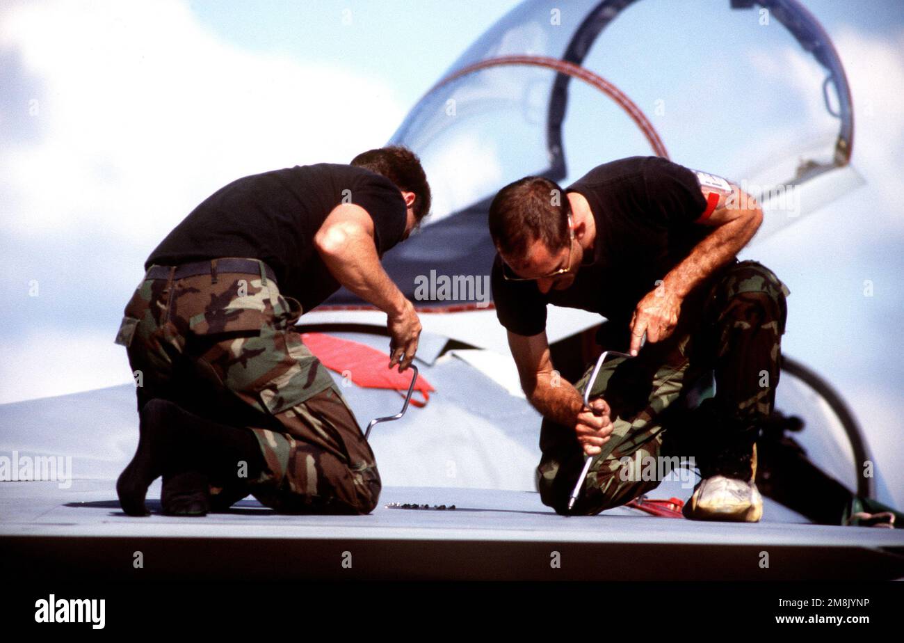 STAFF SGT. Brian MacWilliams (left) and STAFF SGT. Bob Dedmon (right ...