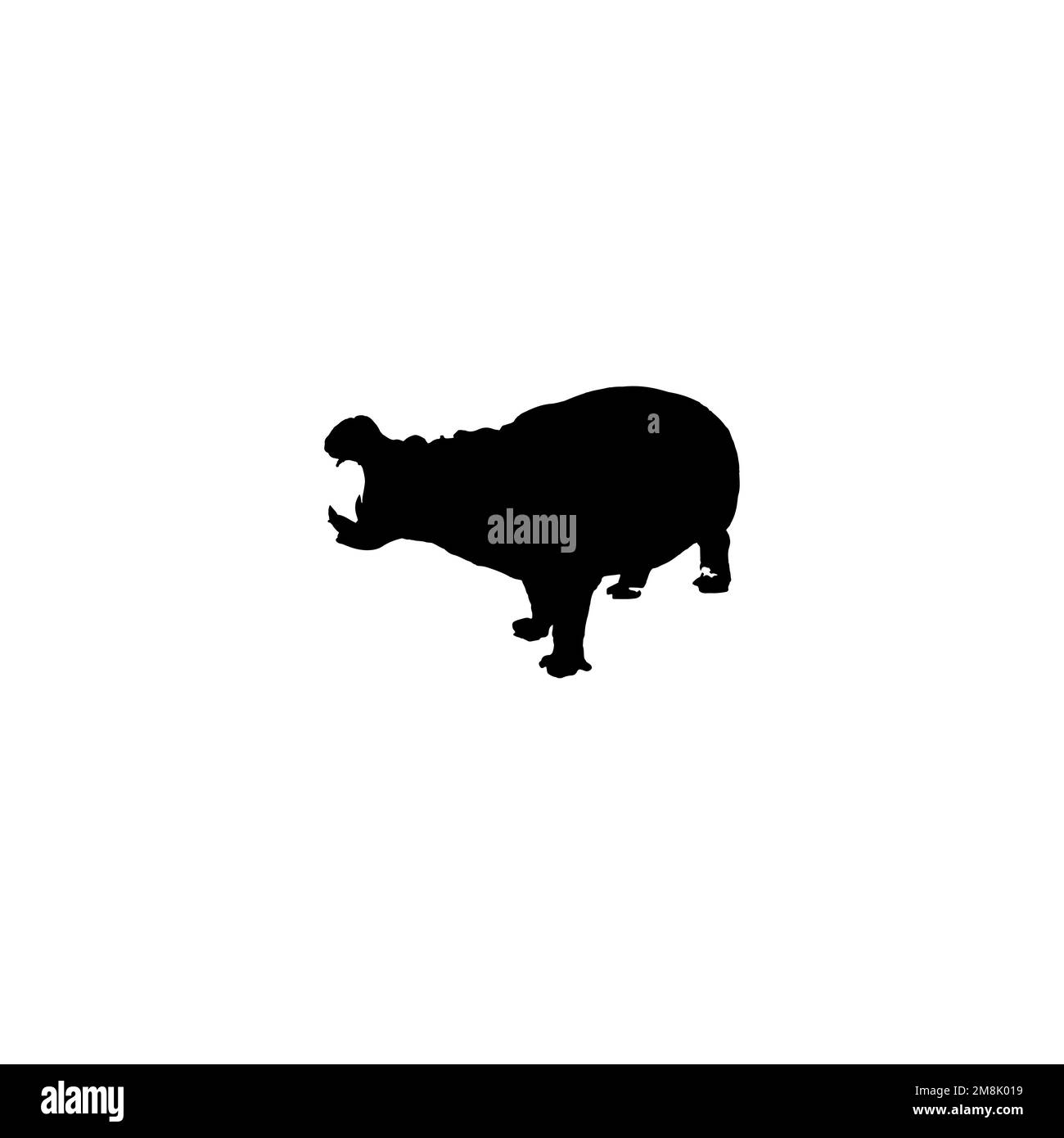 Hippo icon. Simple style safari travel agency big sale poster ...