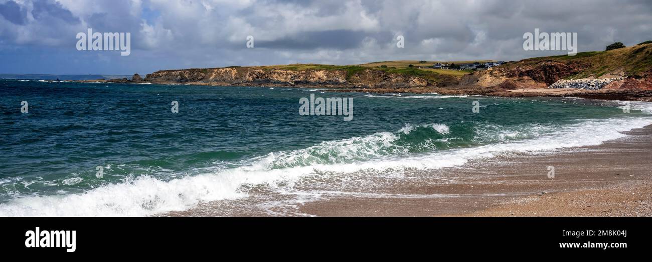 View the sea and cliff at South Milton Sands, Devon UK Stock Photo - Alamy