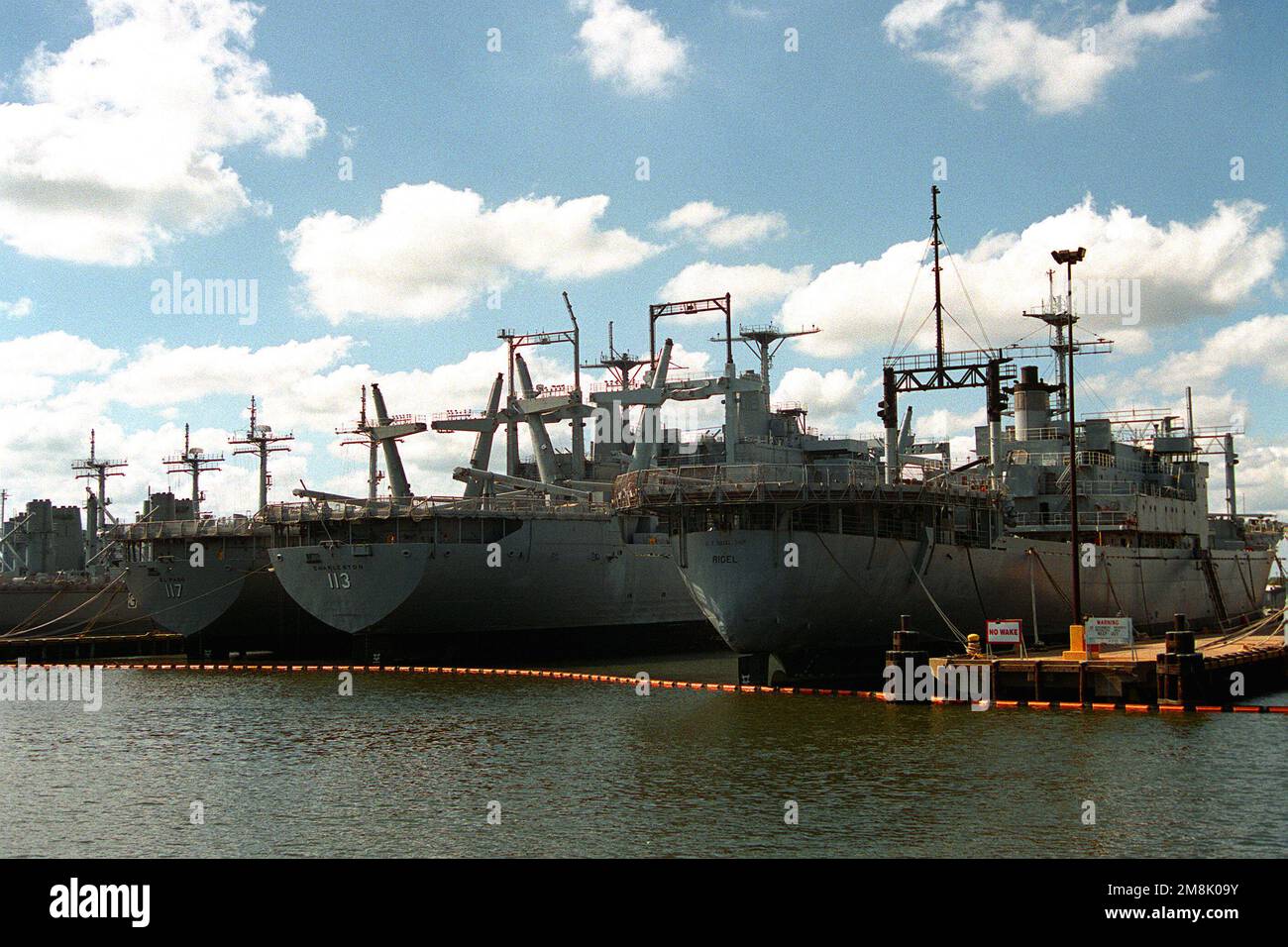 A view of a portion of the mothball fleet in storage near Portsmouth ...