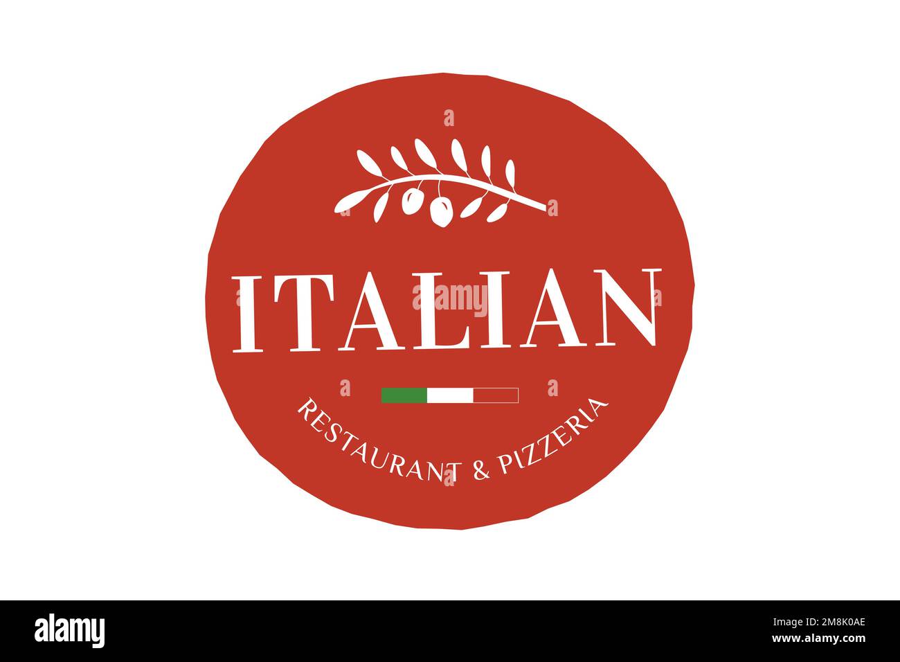 Italian Pizza Restaurant Round Red Logo Badge Stock Vector Image & Art ...