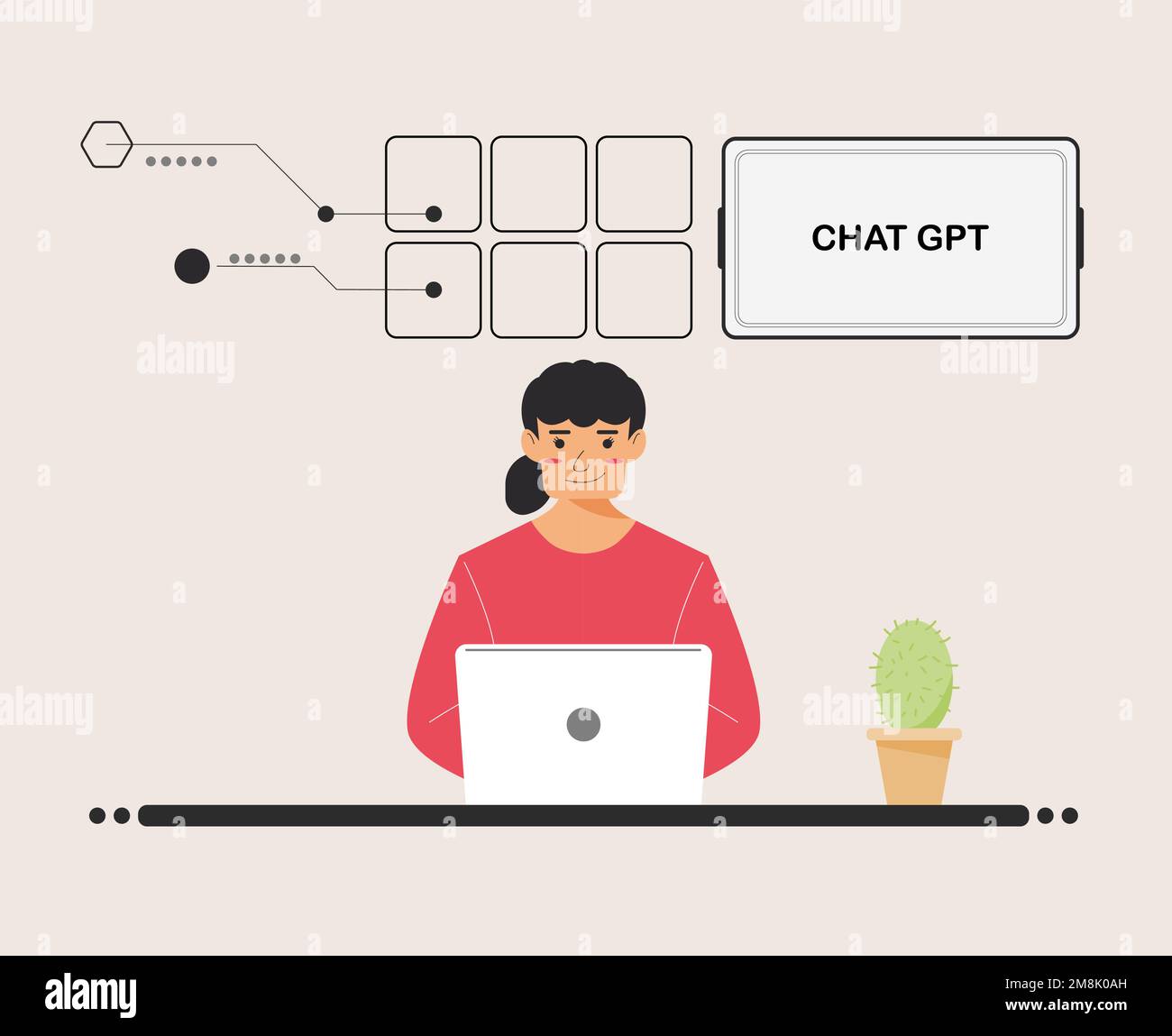 chat GPT women person use laptop digital. girl people search chat GPT AI, openAI, smart bot ...