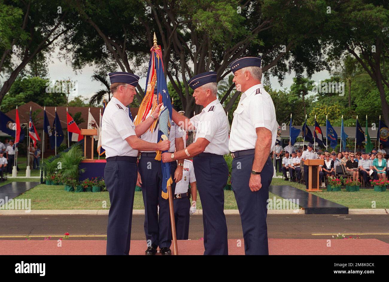GEN. Thomas S. Mormon, Jr., USAF Vice CHIEF of STAFF, receives the flag ...
