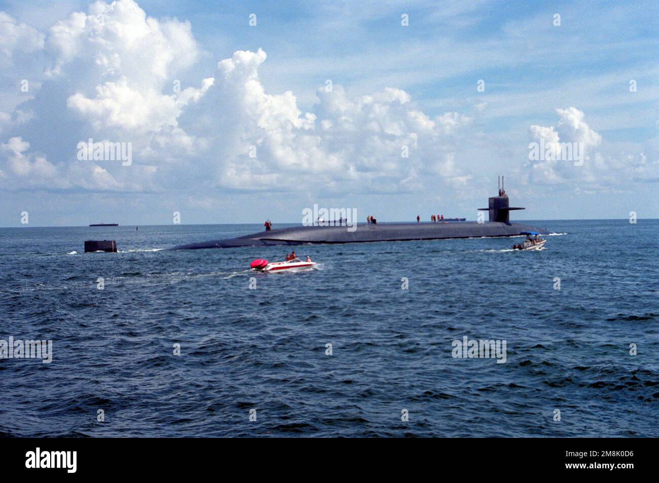 A starboard quarter view of the nuclear-powered ballistic missile ...