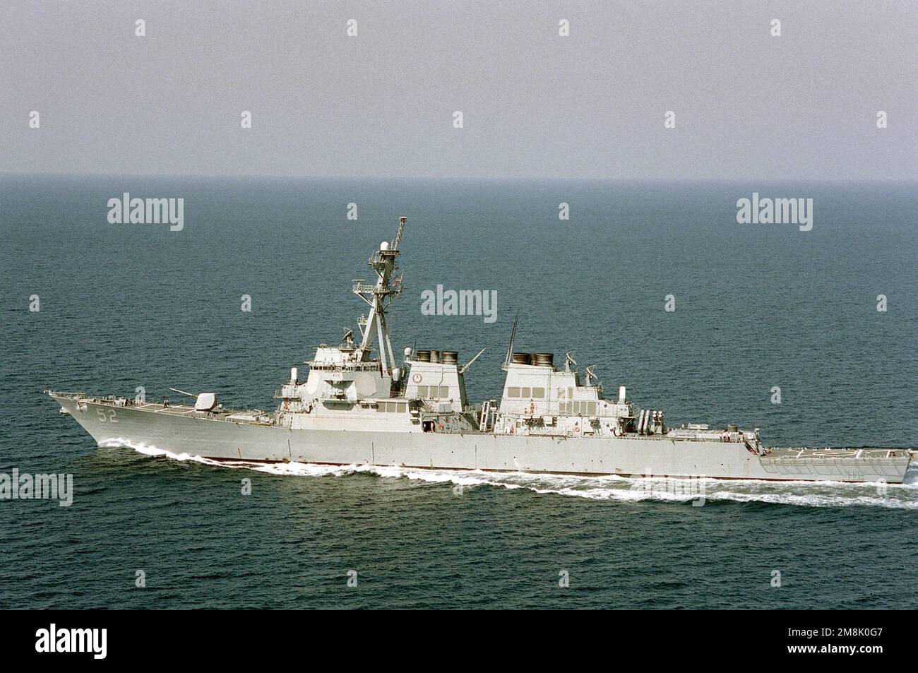 Port beam view of the guided missile destroyer USS BARRY (DDG-52 ...