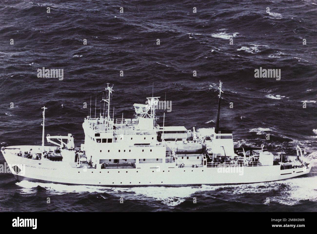Aerial port side view of the Russian Akademik Shuleykin class ...