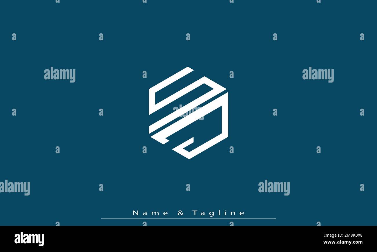 Alphabet letters Initials Monogram logo SJ , JS Stock Vector Image ...
