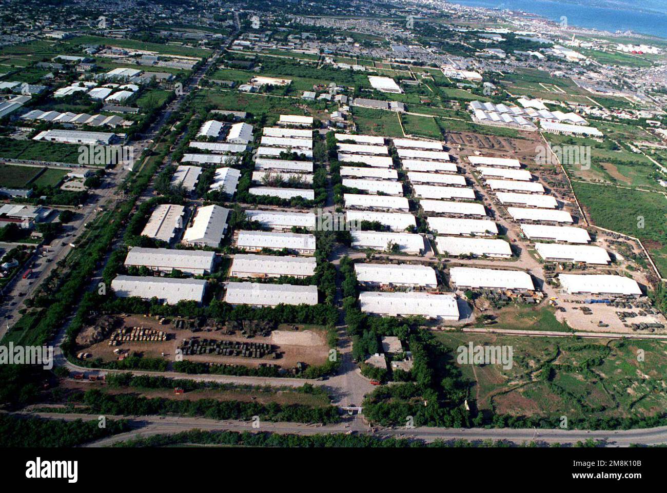 Aerial view of the Light Industrial Compound, Port-au-Prince. U.S ...