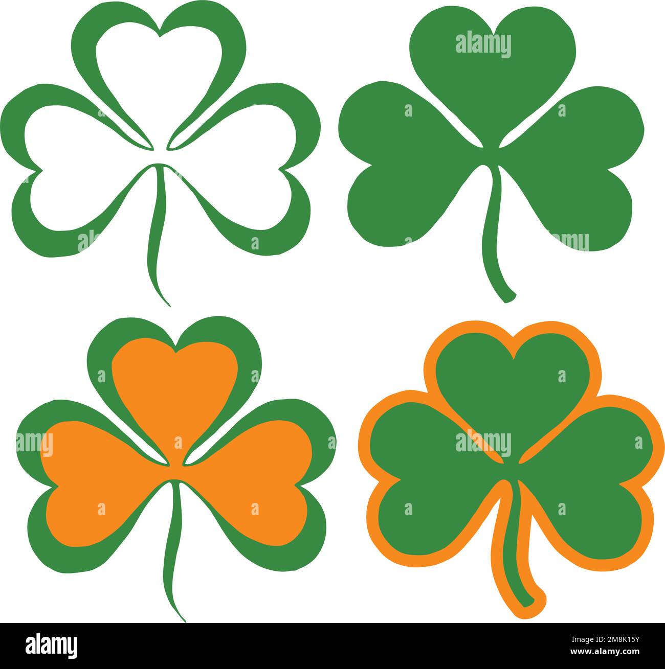 four shamrocks three leaf clover Stock Vector Image & Art - Alamy