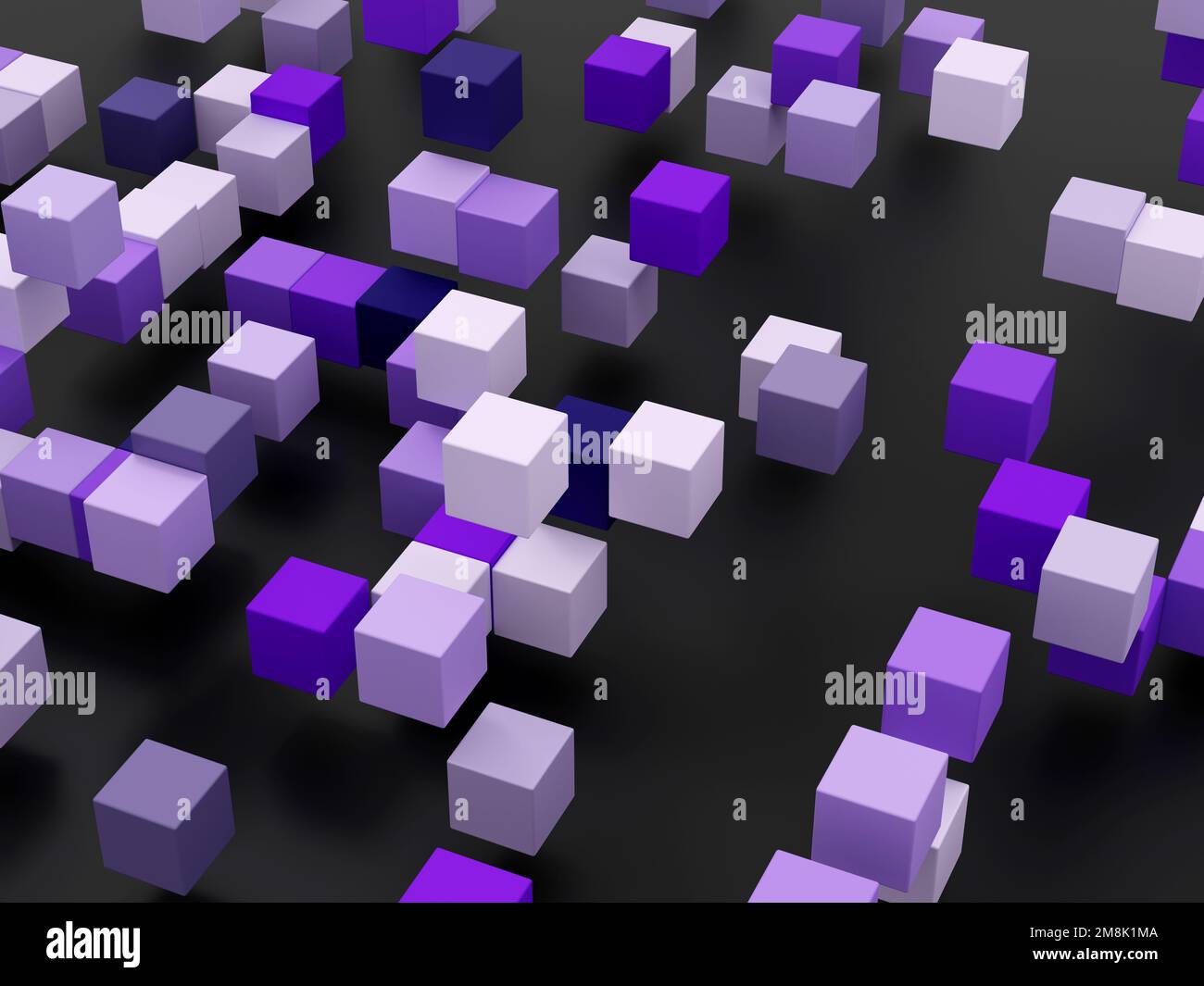 3d rendered abstract purple and black background with square shape ...