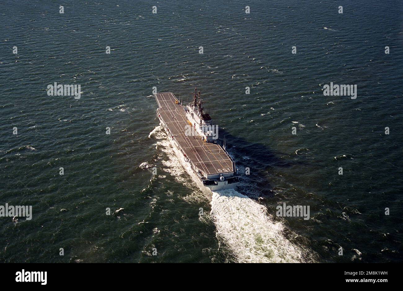 A port quarter view of the Italian aircraft carrier ITS GIUSEPPE ...