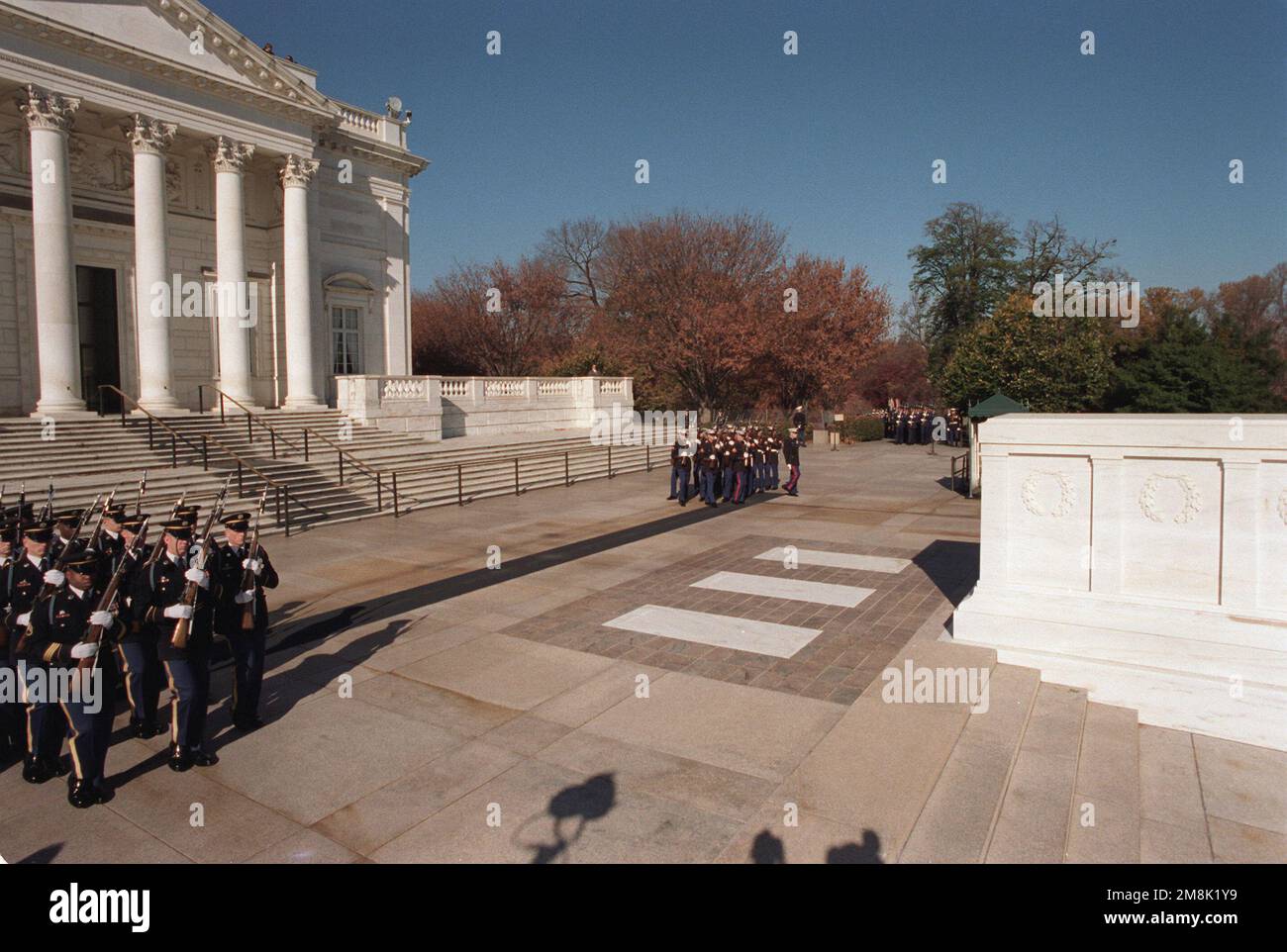 Soldiers of the U.S. Army Third Infantry, the Old Guard, march in ...