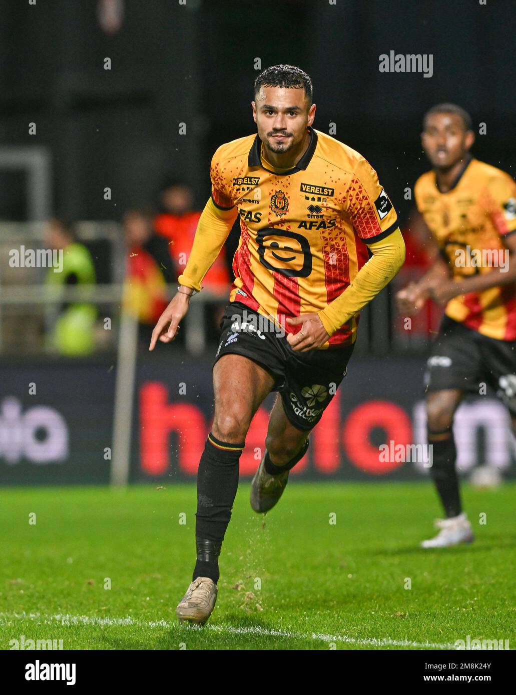 Alessio Sergio Da Cruz (22) of KV Mechelen pictured celebrating after ...