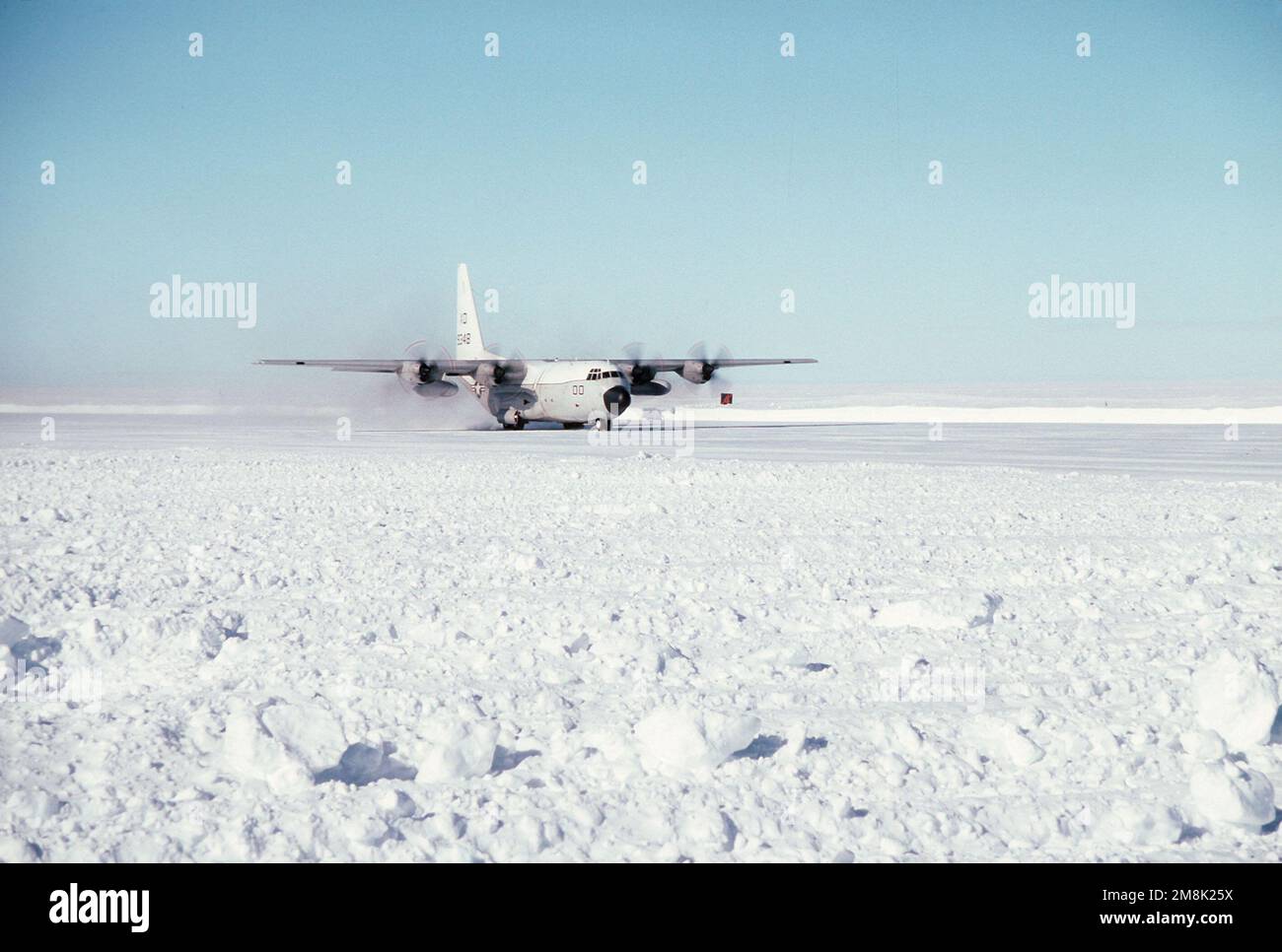 A C-130T Hercules aircraft of Antarctica Development Squadron Six (VXE ...