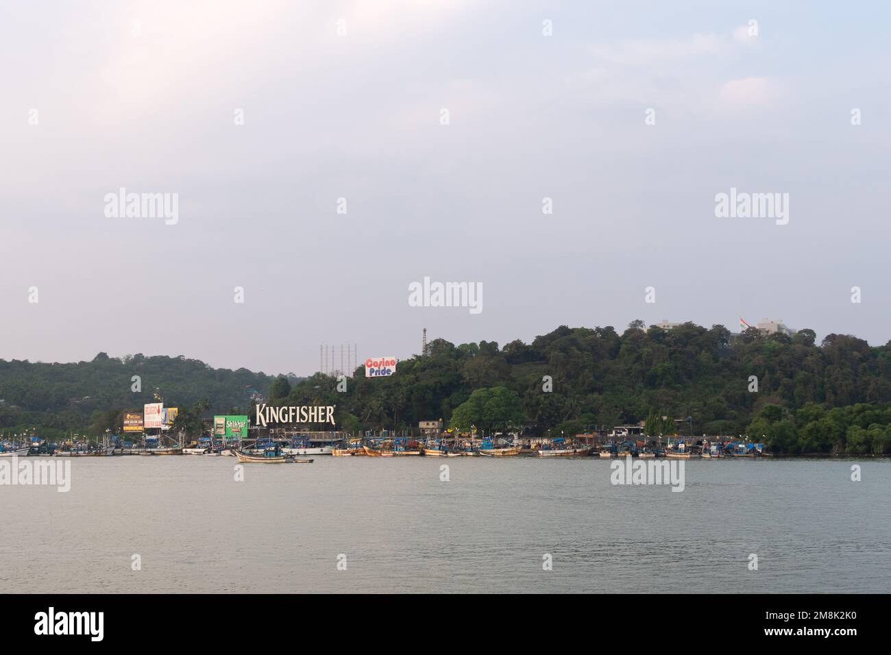 Panaji Goa India Oct 22 2022: Sunset time cruise View of the Atal Setu ...
