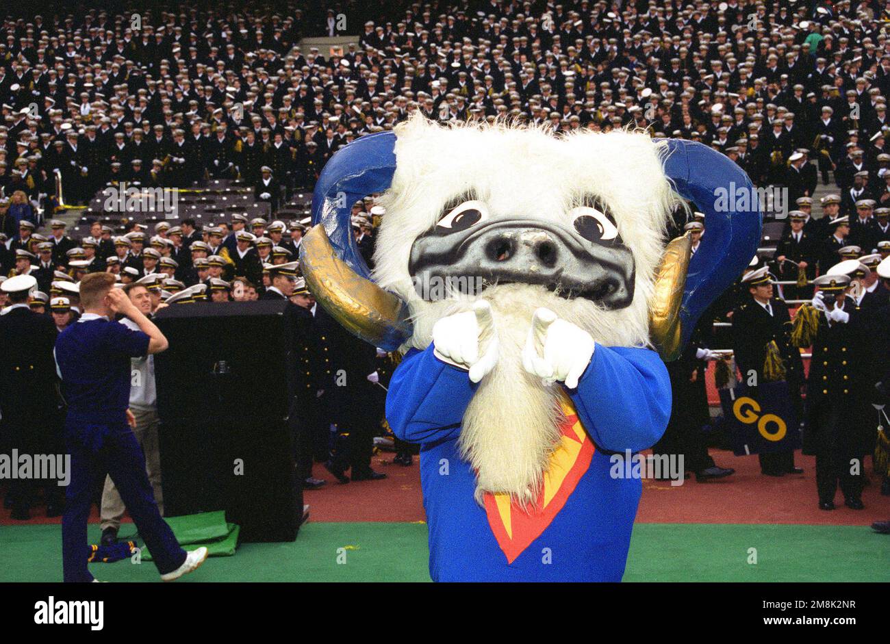 The Navy's mascot Ram is shown at the annual Army-Navy football game at ...
