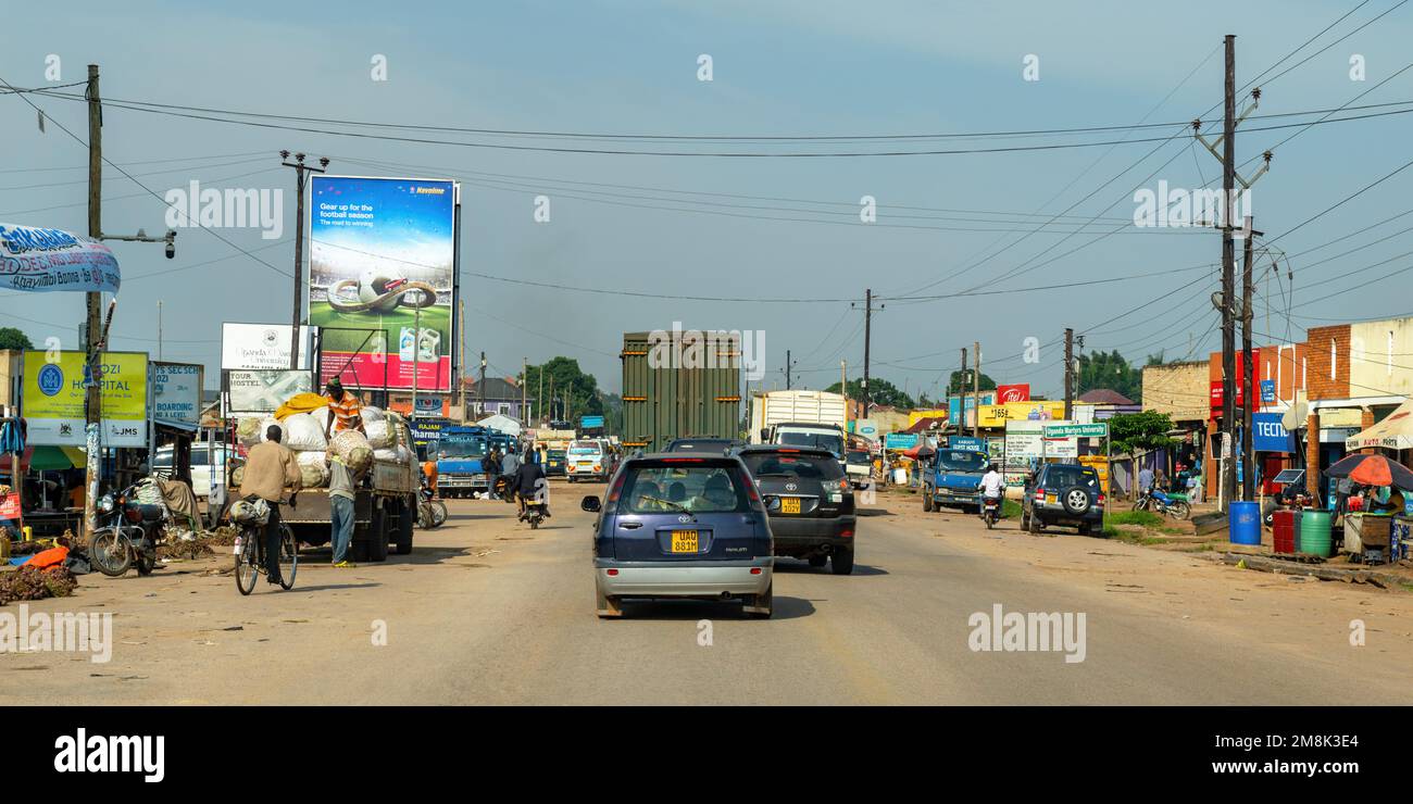 Driving on paved roads / highways in Uganda, Eastern Africa ...