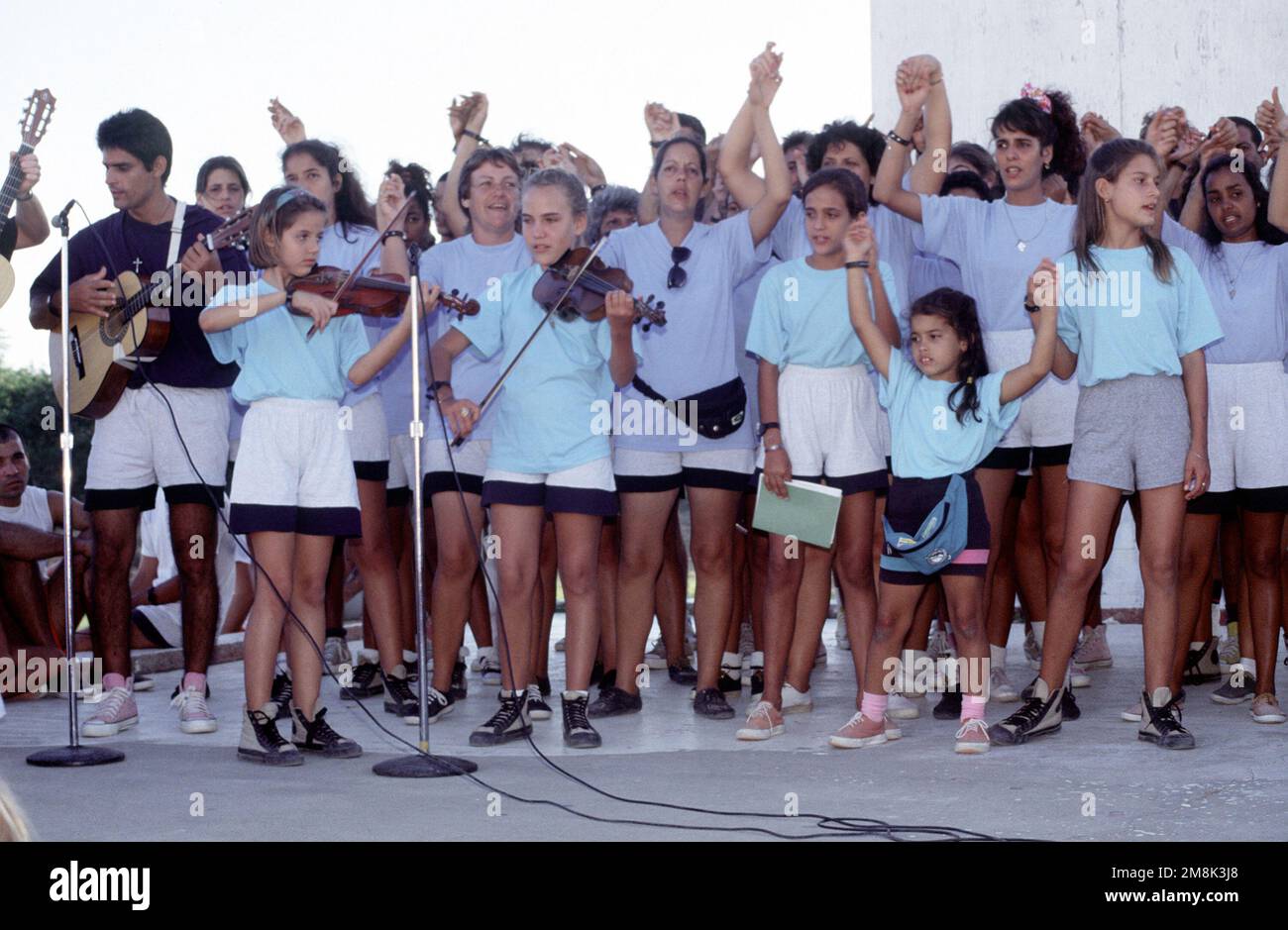 Cuban children at Naval Station Guantanamo Bay perform for their ...
