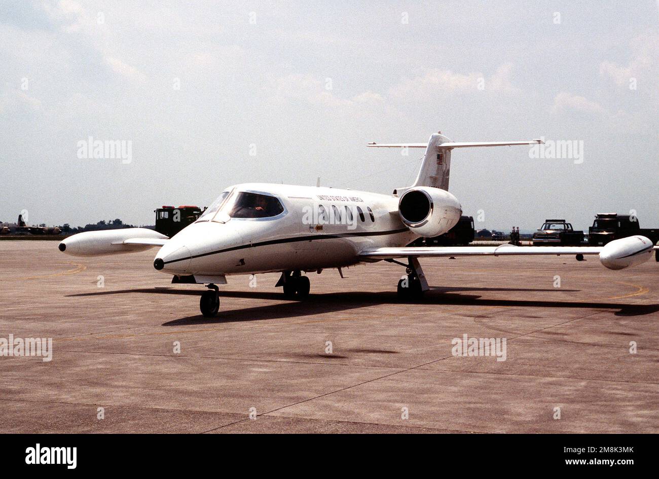 A left front view of an United States of America Learjet.(Exact date ...