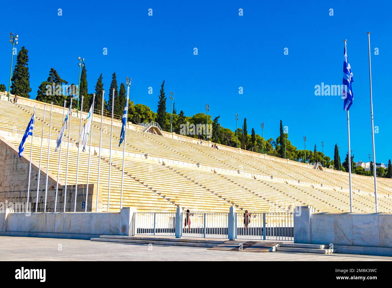 The famous Panathenaic Stadium of the first Olympic Games in Athens Attica Greece Stock Photo ...