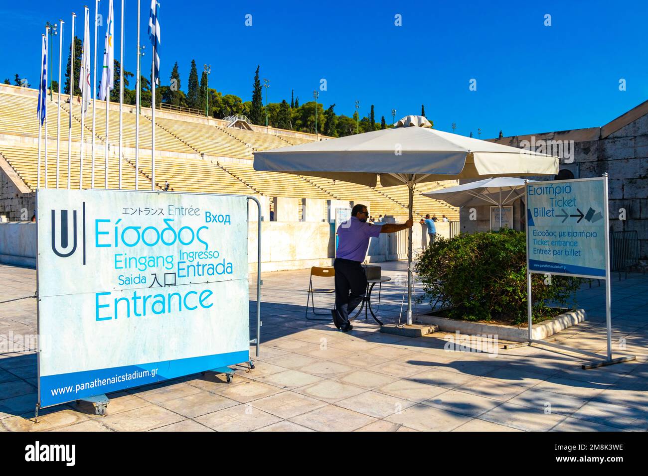 The famous Panathenaic Stadium of the first Olympic Games in Athens ...