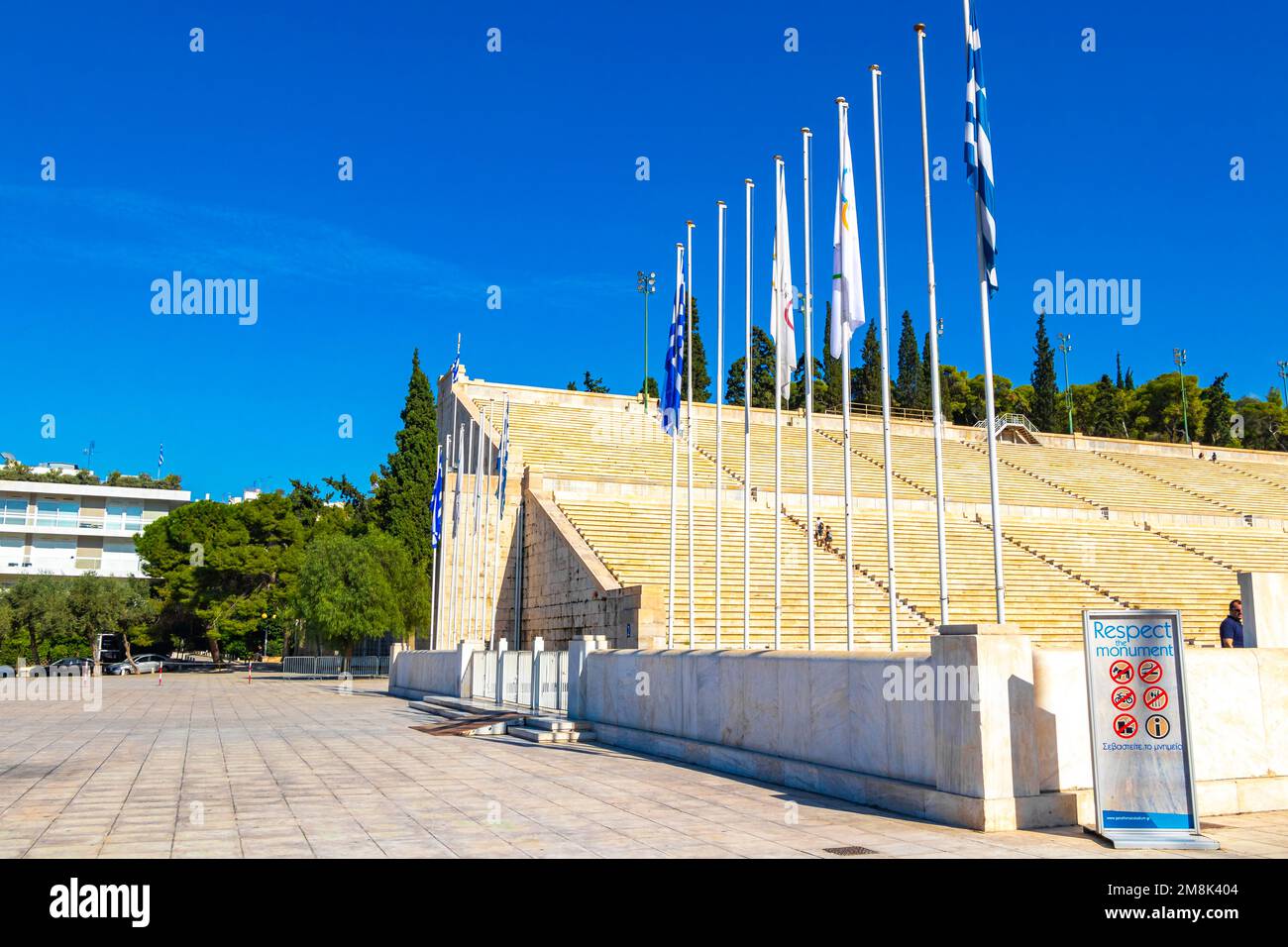 The famous Panathenaic Stadium of the first Olympic Games in Athens ...