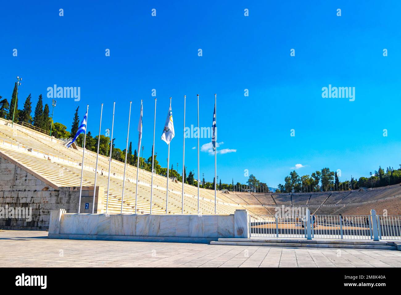The famous Panathenaic Stadium of the first Olympic Games in Athens ...