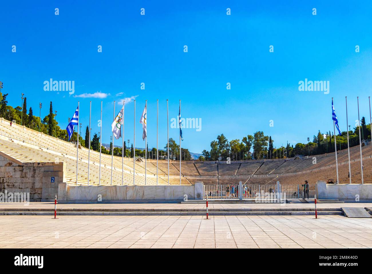 The famous Panathenaic Stadium of the first Olympic Games in Athens ...