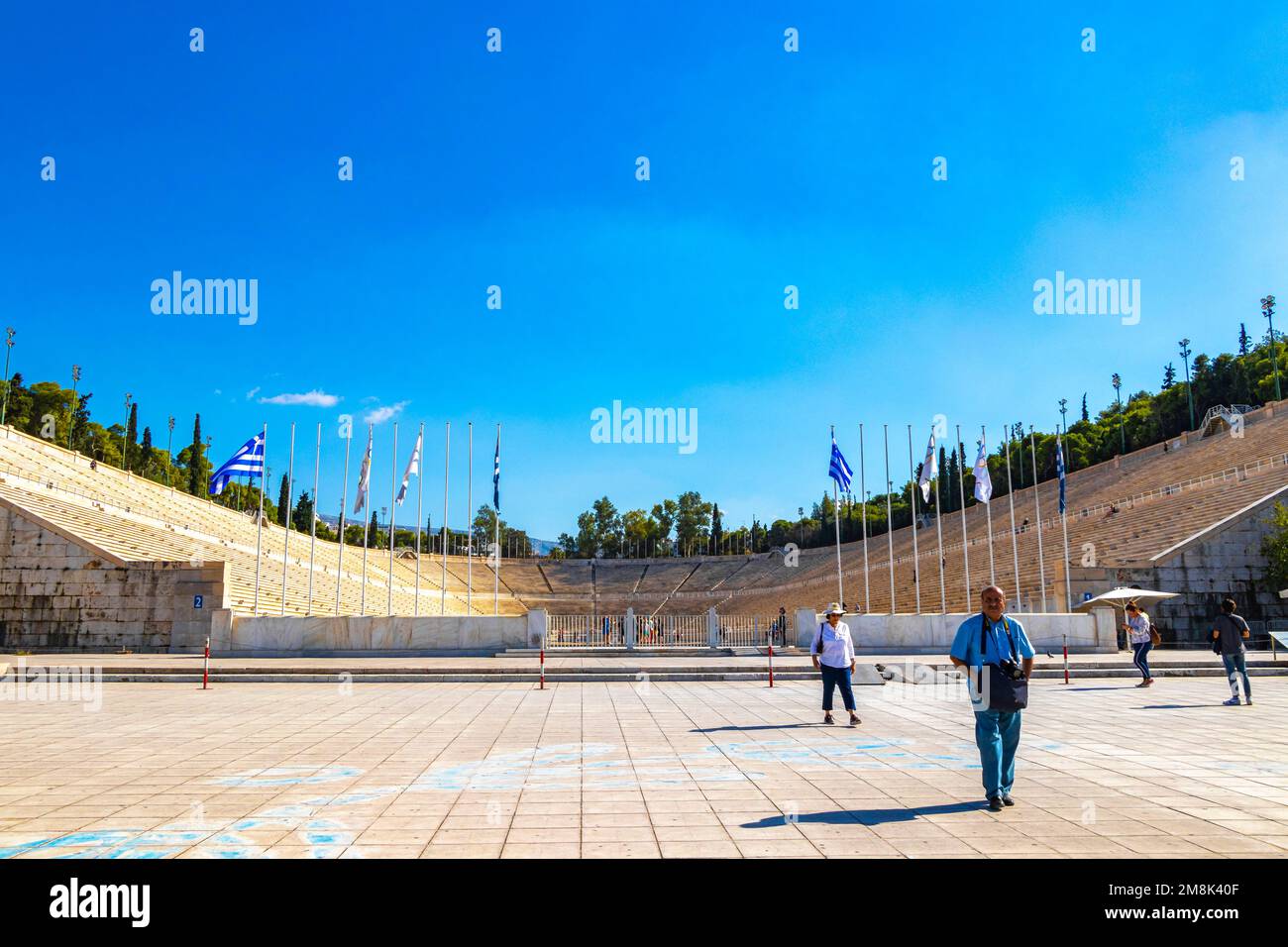 The famous Panathenaic Stadium of the first Olympic Games in Athens Attica Greece Stock Photo ...