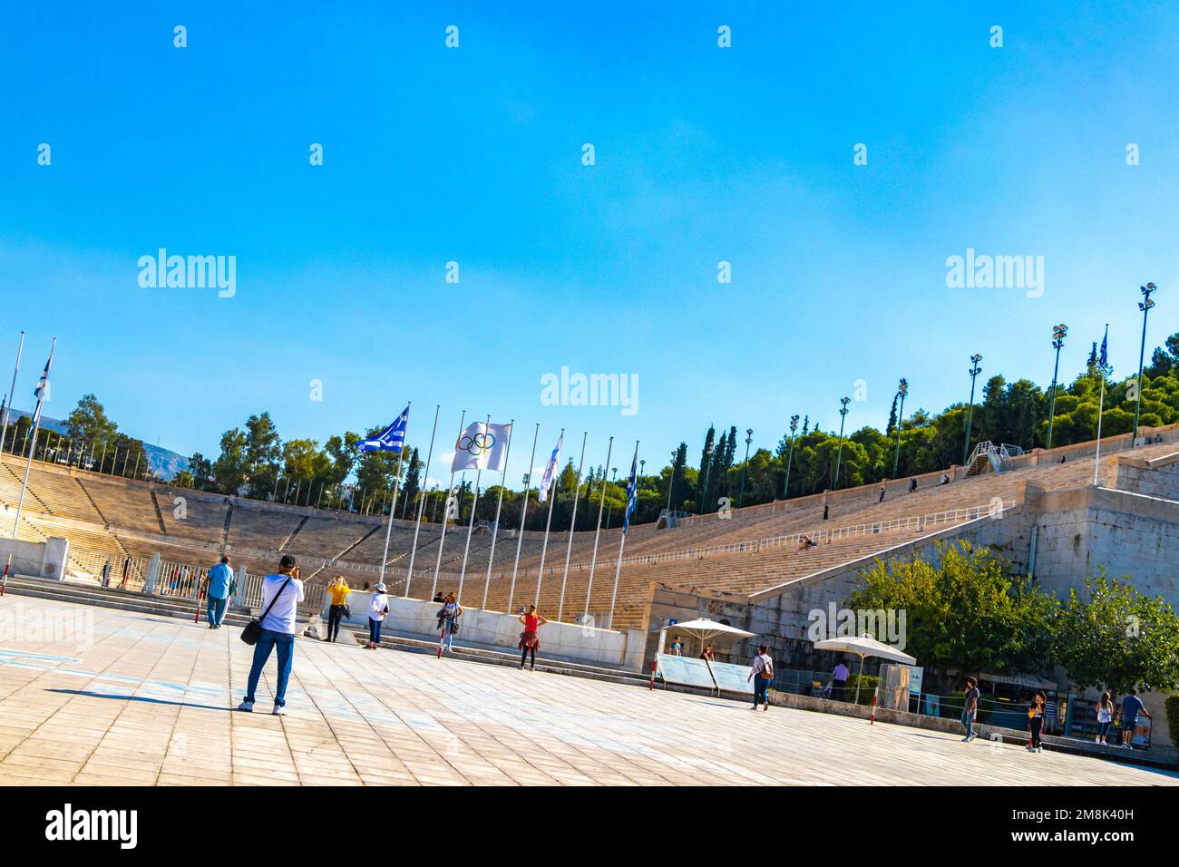 The famous Panathenaic Stadium of the first Olympic Games in Athens ...