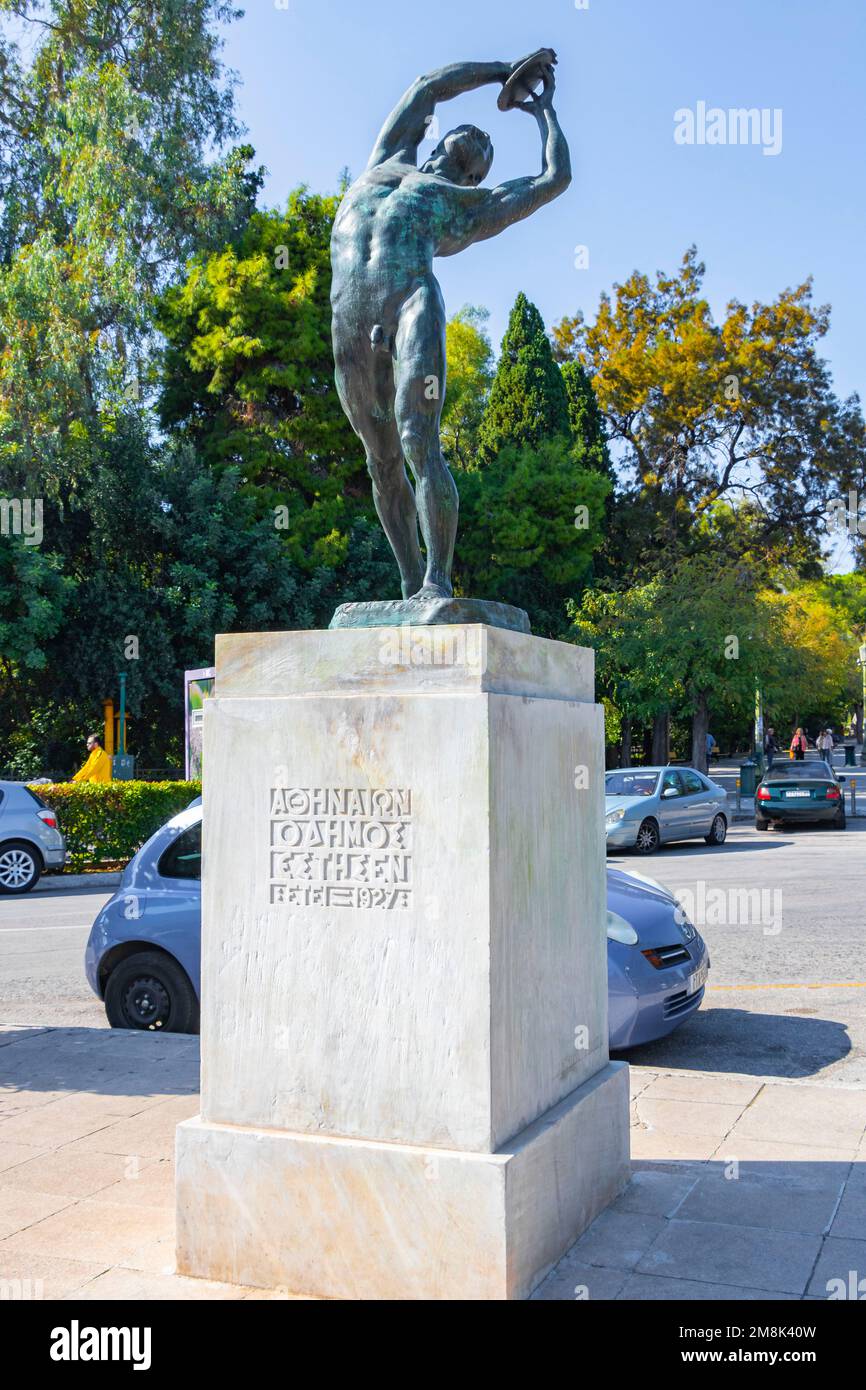 The famous Panathenaic Stadium of the first Olympic Games in Athens ...