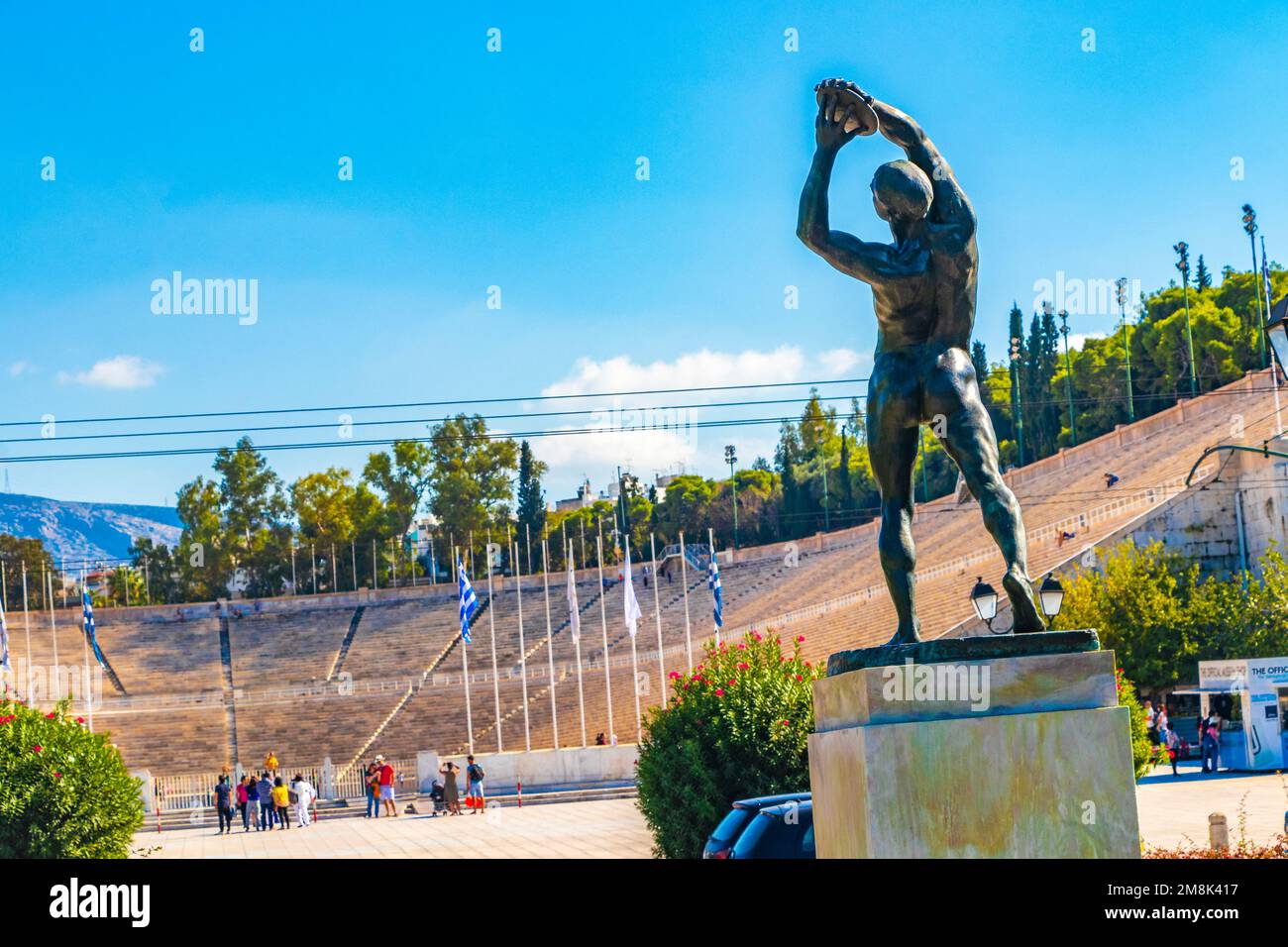 The famous Panathenaic Stadium of the first Olympic Games in Athens ...