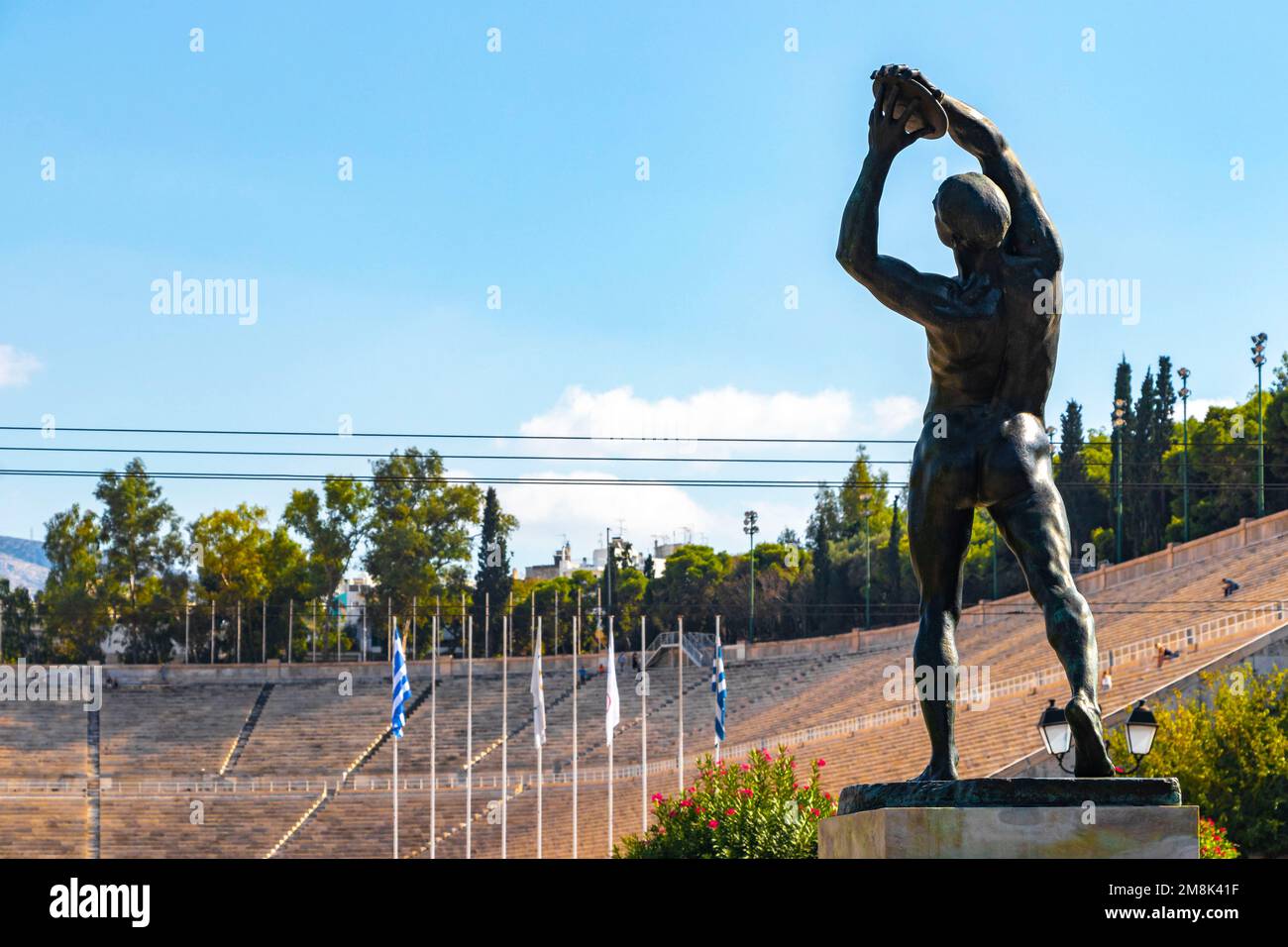 The famous Panathenaic Stadium of the first Olympic Games in Athens ...