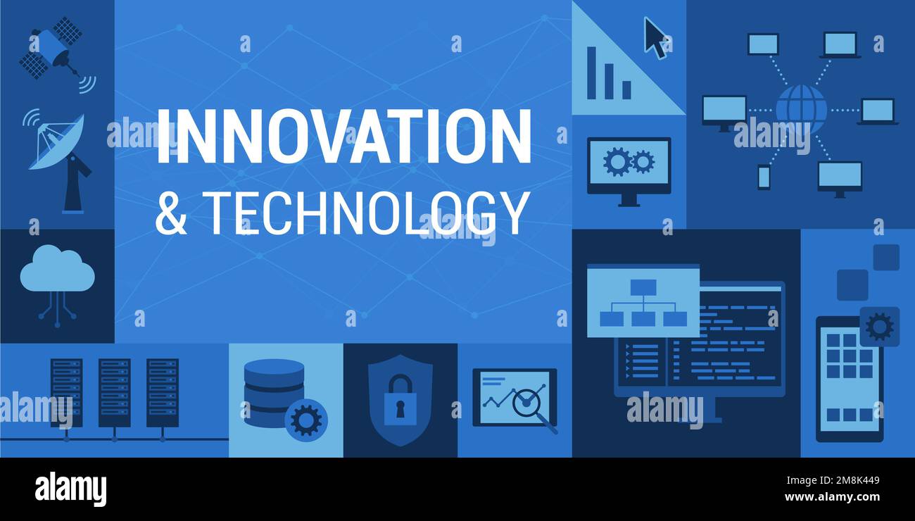 Information technology and telecommunications concepts background with ...