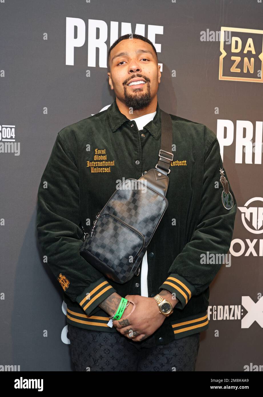 Jordan Banjo arrives for the KSI v FaZe Temperrr fight at OVO Arena ...