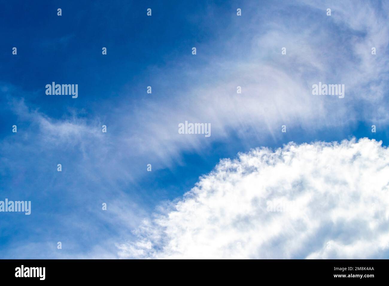 Explosive cloud formation cumulus clouds in the sky in Playa del Carmen ...