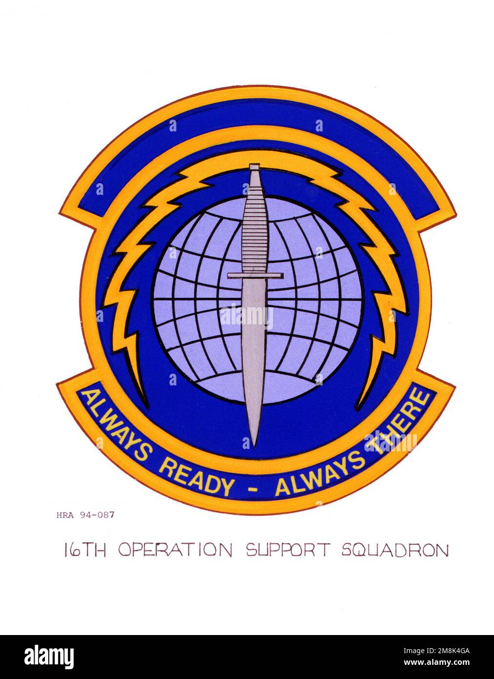 Approved Insignia of the 16th Operations Support Squadron. Country ...