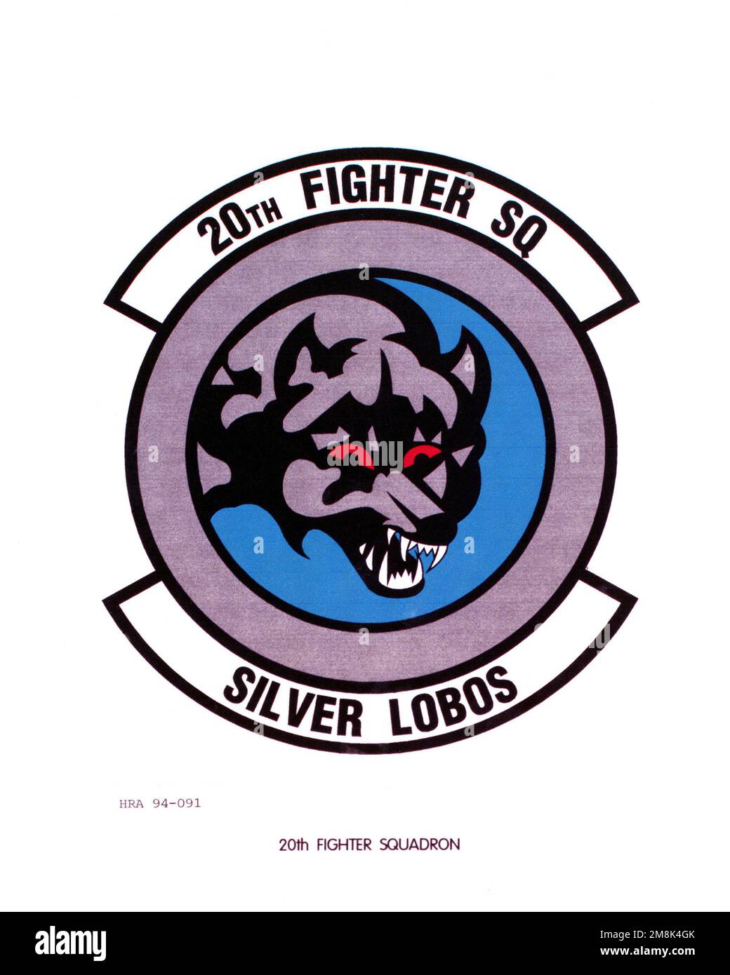 Approved Insignia of the 20th Fighter Squadron. Country: Unknown Stock ...