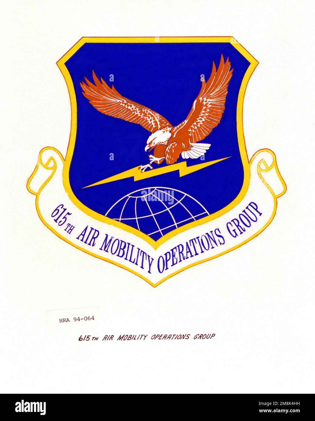 Approved Insignia of the 615th Air Mobility Operations Group.EXACT DATE SHOT UNKNOWN. Country ...