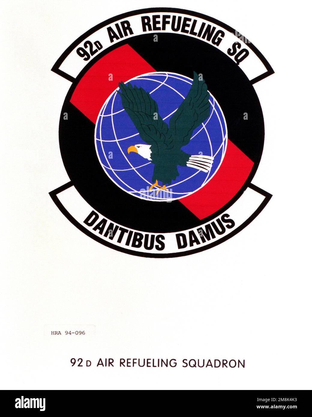 Approved Insignia of the 92nd Air Refueling SquadronEXACT DATE SHOT ...