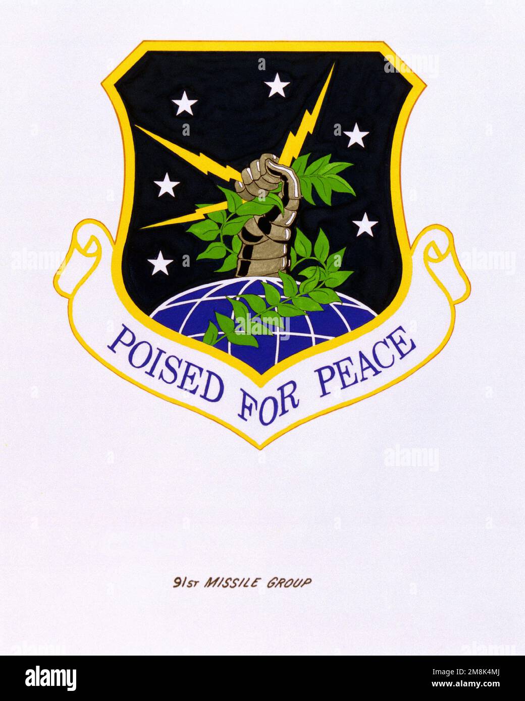 Approved Insignia of the 91st Missile Group. Country: Unknown Stock ...