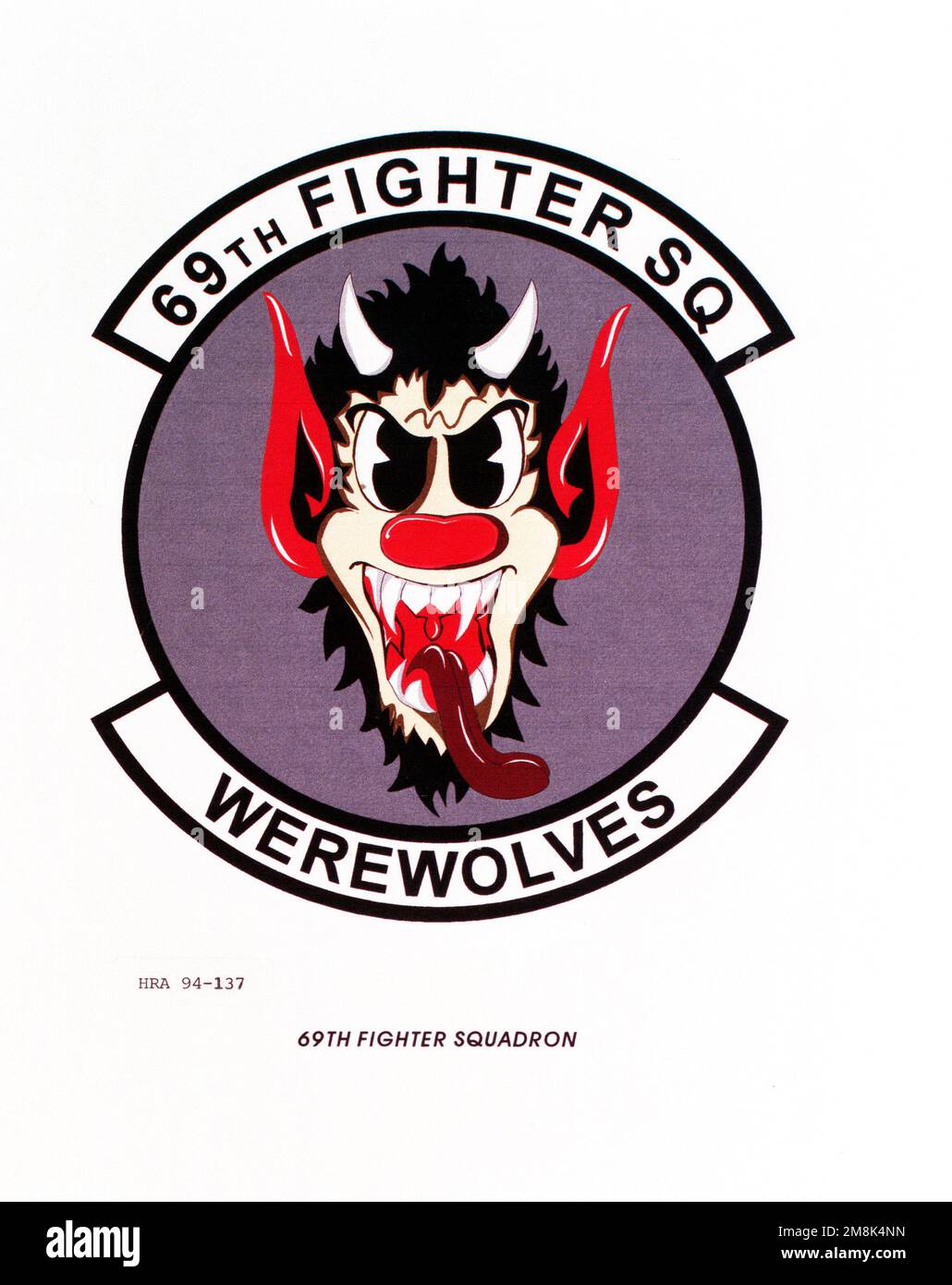 Approved Insignia of the 69th Fighter SquadronEXACT DATE SHOT UNKNOWN ...