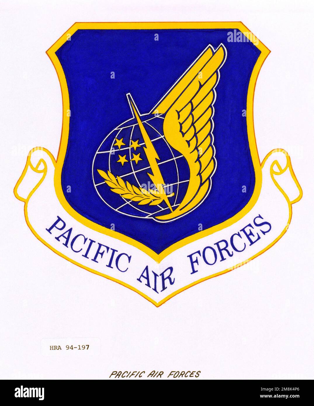 Approved Insignia of the Pacific Air Forces. Country: Unknown Stock ...