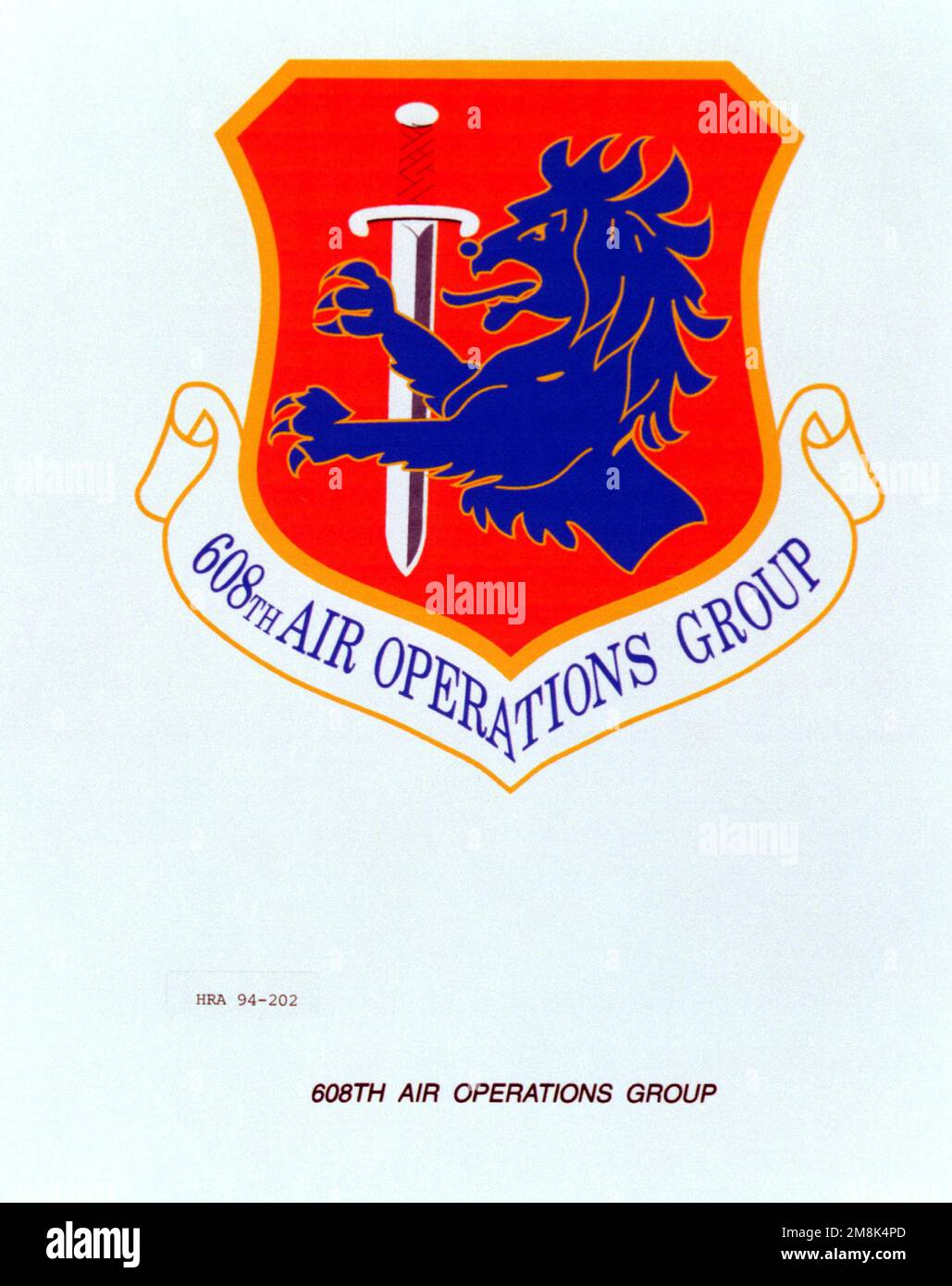 Approved Insignia of the 608th Air Operations Group. Country: Unknown ...