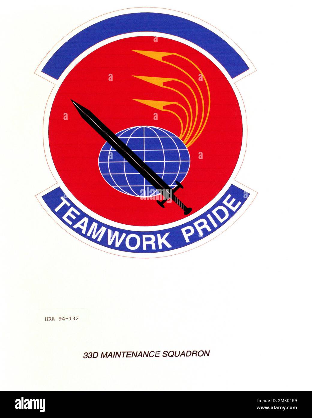 Approved Insignia of the 33rd Maintenance Squadron.EXACT DATE SHOT UNKNOWN. Country: Unknown ...