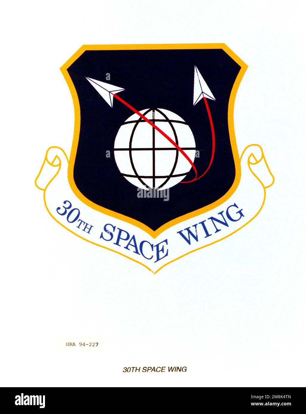 Approved Insignia of the 30th Space Wing. Country: Unknown Stock Photo ...